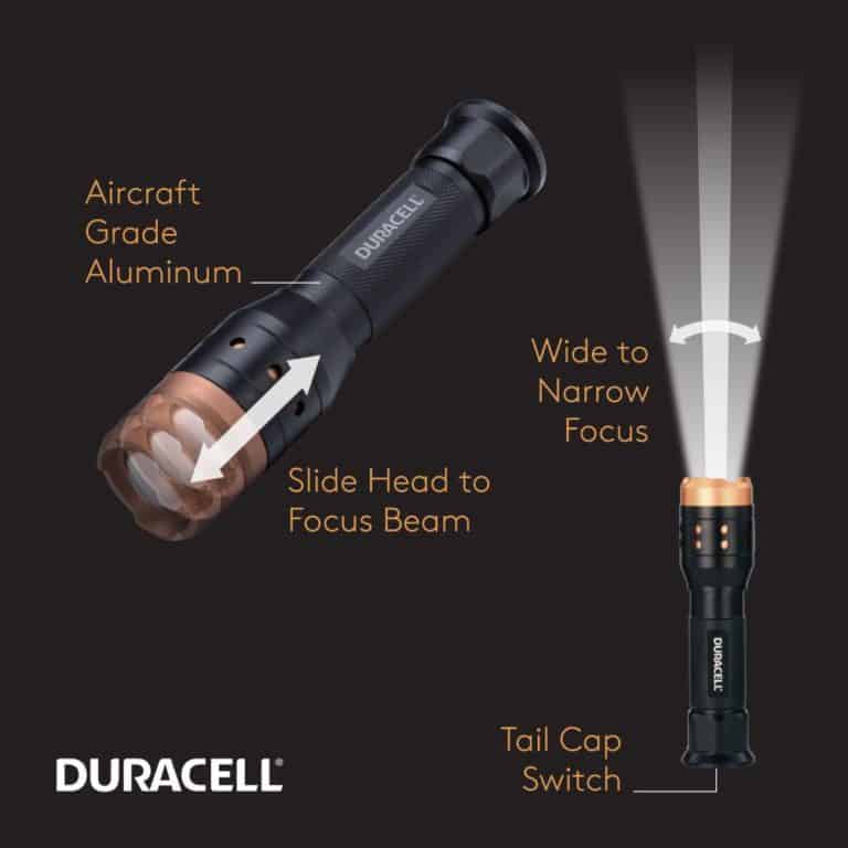 700 Aluminum Focusing LED Flashlight - Duracell Lights