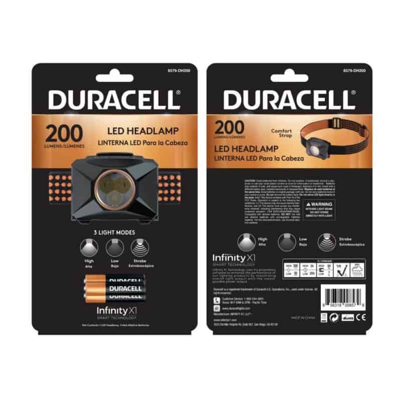 200 Lumen LED Headlamp - Duracell Lights